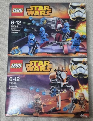 Lego Star Wars 75088 Senate Commando 75089 Geonosis Troopers Retired ...