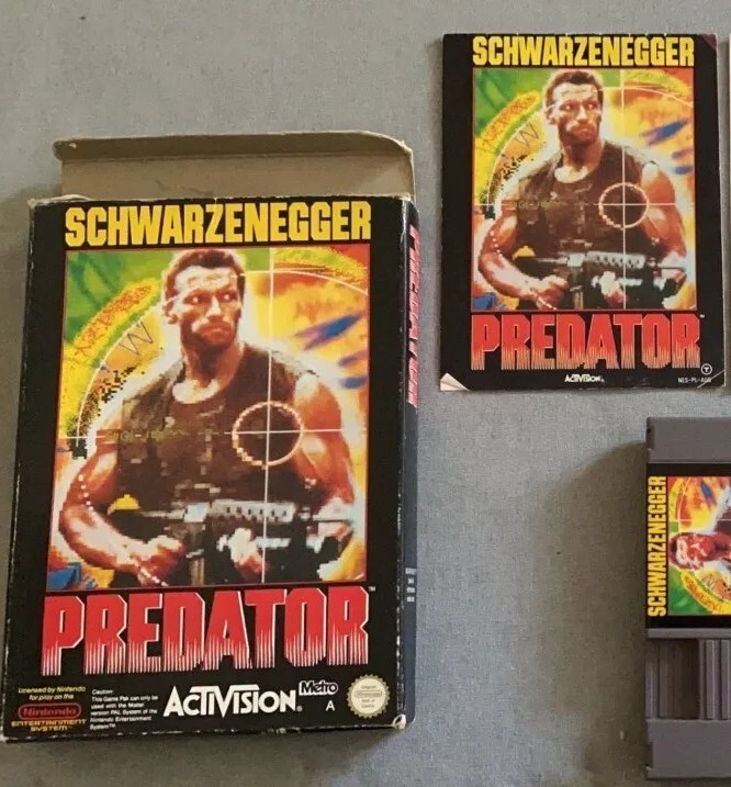 Nintendo NES Game: Predator MATTEL AUS PAL-A CIB METRO Schwarzenegger ...