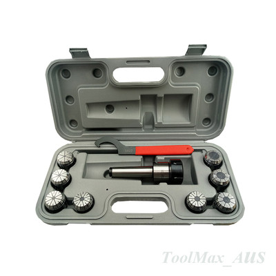 MT3 ER32 Collet Chuck Set with 8 Metric Collets and Spanner (M12 Thread ...