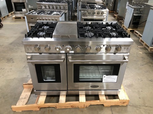 48 in. Gas Range, 6 Burners, Stainless Steel (OPEN BOX, COSMETIC ...
