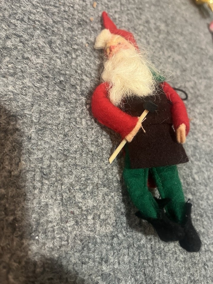 Vintage Father Christmas 6" Felt Christmas Ornament | eBay