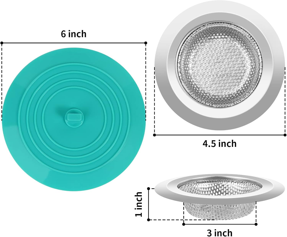 Kitchen Sink Strainer Sink Stopper - 2 PCS Sink Strainer Stopper Kit ...