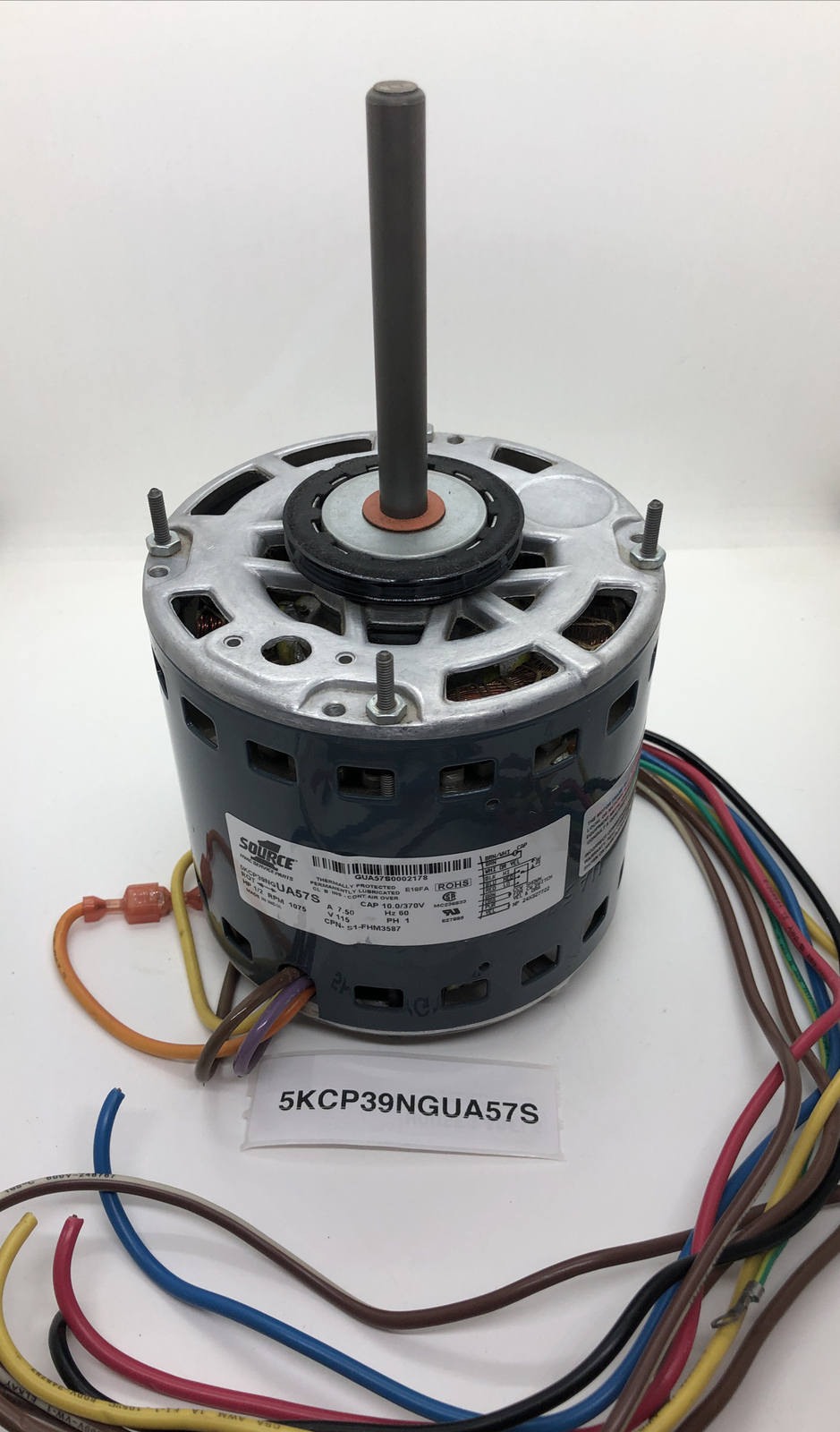 Genteq Motors 5KCP39NGUA57S Furnace Blower Motor 1/2HP 115V 1075RPM S1 ...