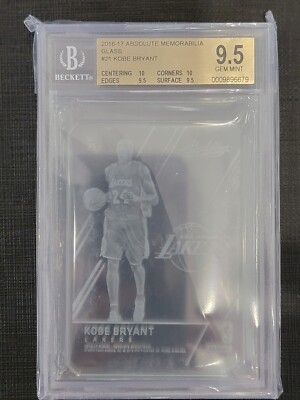 2016-17 Absolute Memorabilia Glass Kobe Bryant #21 Bgs 9.5 | eBay