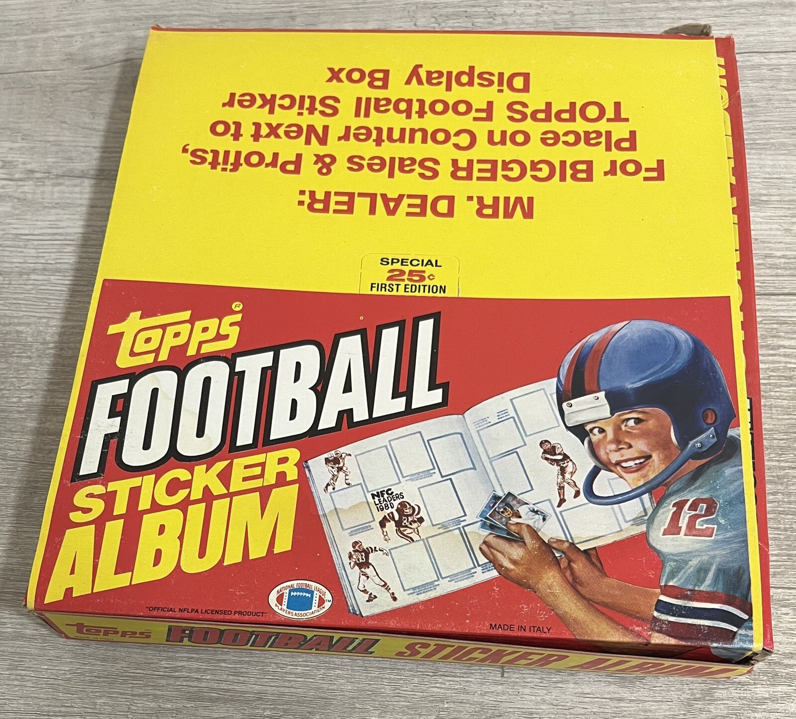 Full Box Of 12 - 1981 Topps Football Sticker Album Books - No Stickers ...