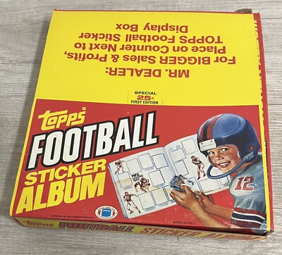 Full Box Of 12 - 1981 Topps Football Sticker Album Books - No Stickers ...