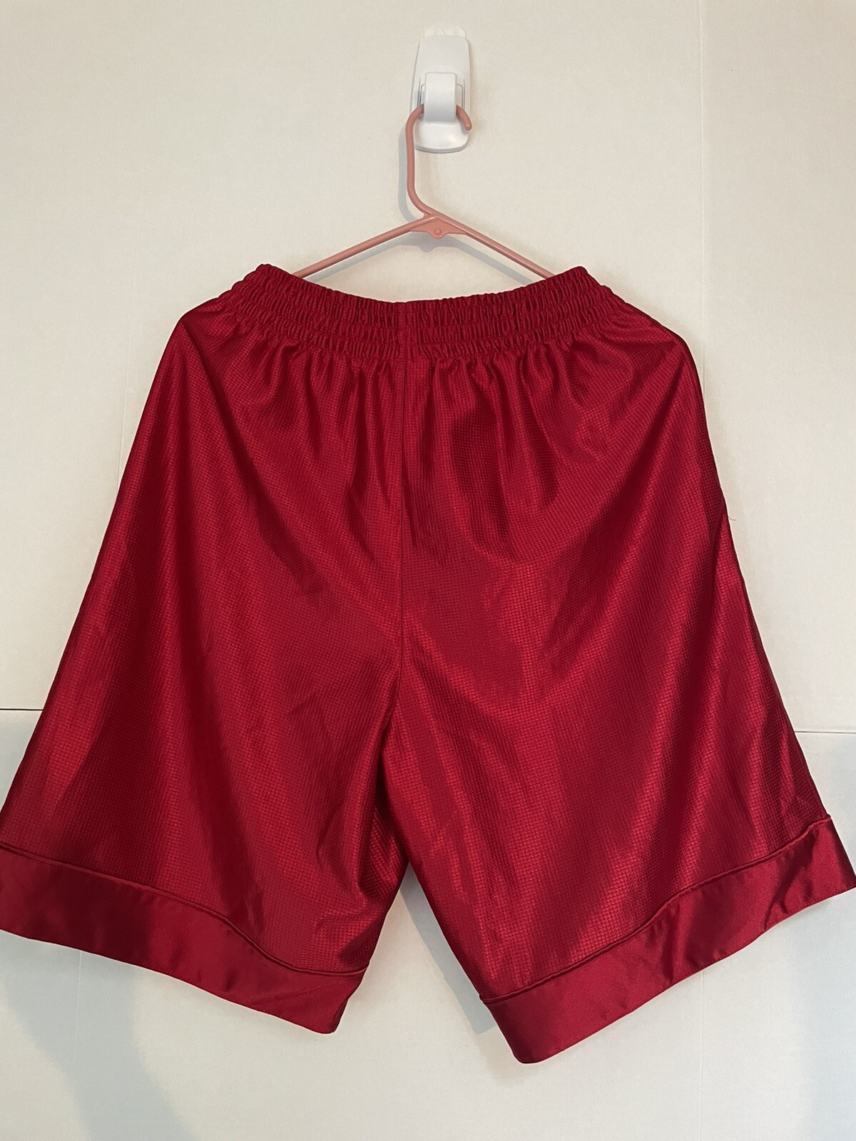 NIKE mens Basketball vintage shiny red shorts Size Me… - Gem