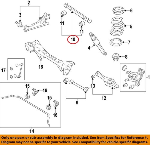 Genuine Rear Upper Control Arm (Fits right or left side) OEM Santa Fe ...