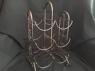 Heavy Duty Wine Rack 6 Bottle Holder Storage Organizer Free Standing ...