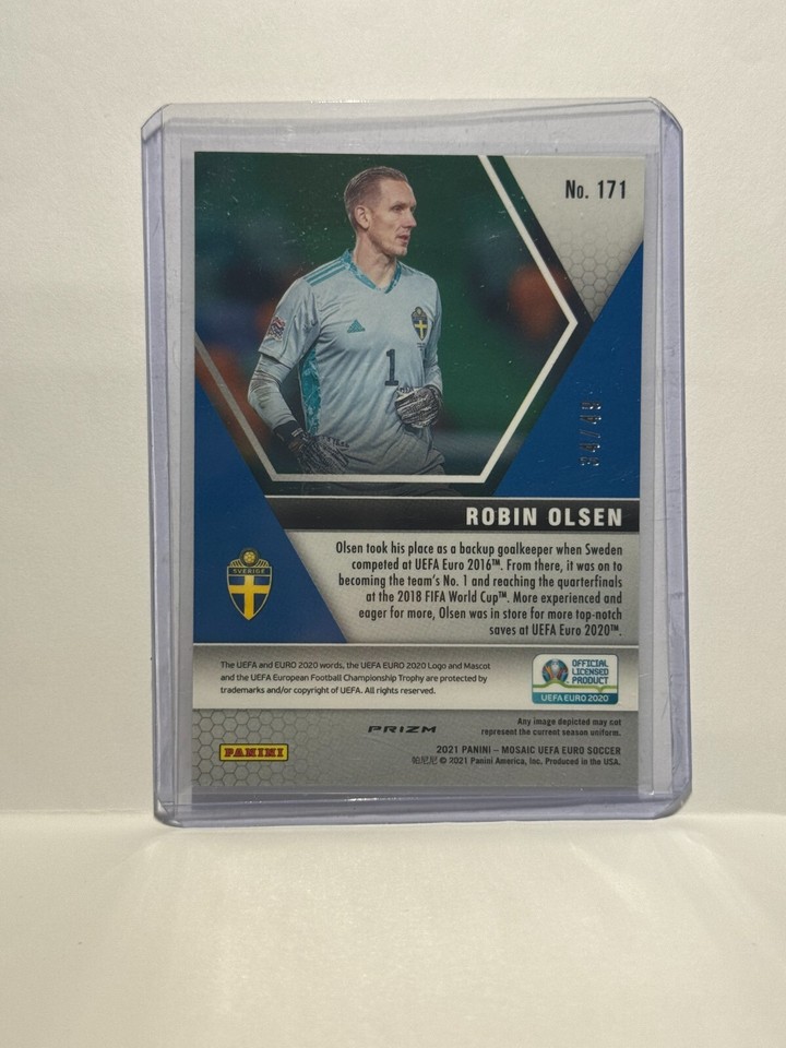 2021 Panini Mosaic UEFA EURO Robin Olsen #171 Purple Circles /49 | eBay