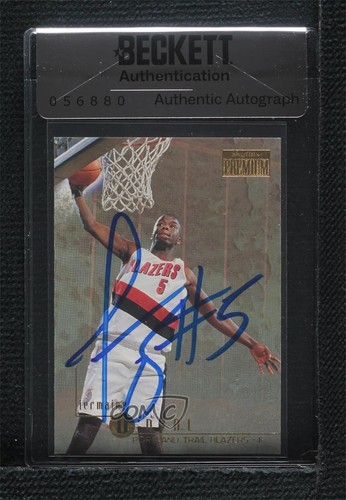 BAS 1996 Skybox Premium Jermaine O'Neal #94 Beckett Auth Sticker Auto ...