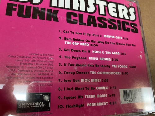 DJ Masters: Funk Classics by Various Artists (CD, Jun-2000, Universal ...