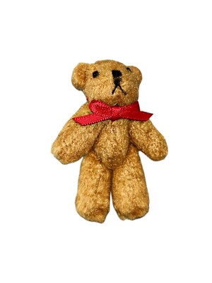 Miniature Fuzzy Joined Brown Teddy Bear Vintage | eBay