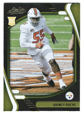2021 Absolute Football Quincy Roche Rookie Yellow Pittsburgh Steelers ...