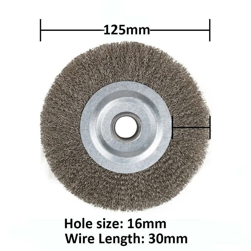 125mm Wire Wheel Brush Metal Derust Stainless Steel Wire Brush for ...
