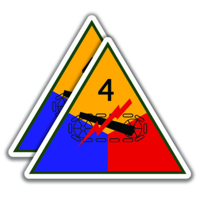 2 4th ARMORED DIVISION DECALs US Army Stickers Bogo | eBay
