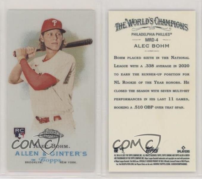 2021 Topps Allen & Ginter Chrome Mini Rookie Design Variations Alec ...
