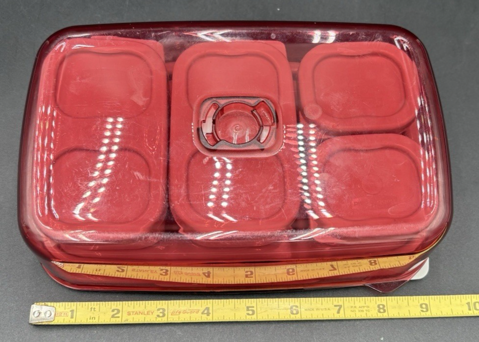 Rubbermaid Lunch Meal Portioned Box Sets Bento Red Lunch Containers ...
