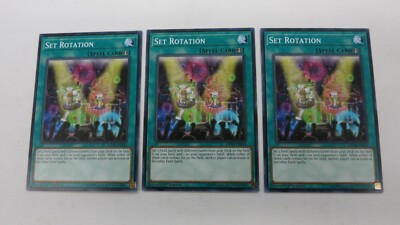 3x SET ROTATION SPELL CARD MP18-EN019 1ST EDITION COMMON YUGIOH NM ...