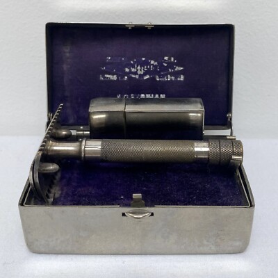 Antique Gillette Bostonian safety razor with metal case | eBay