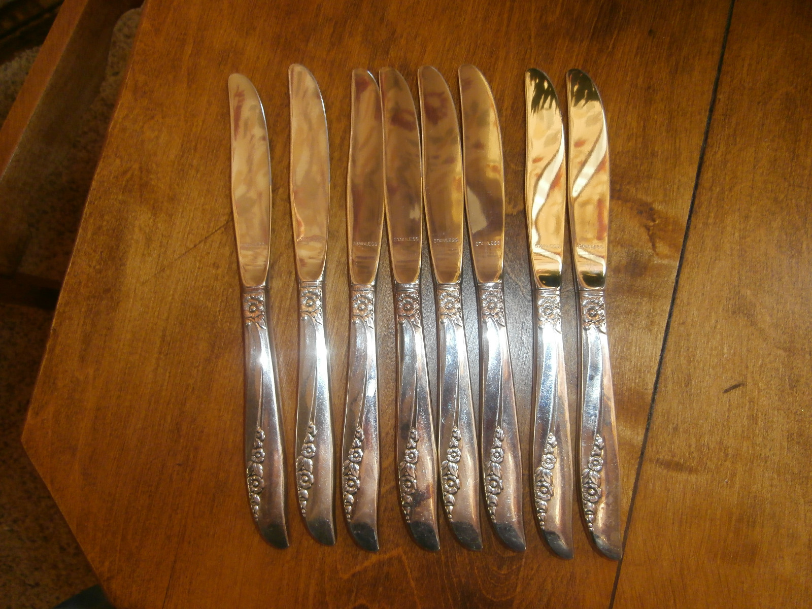 8 PC Vntg 1881 Rogers Knives Knife Silverplate Silverware Lilac Time | eBay