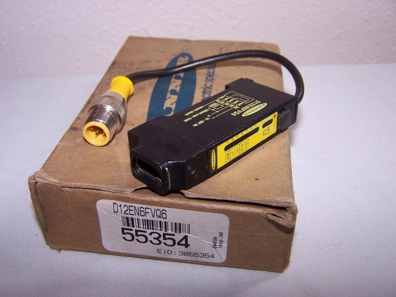 BANNER 55354 SENSOR 5 PIN EURO CONNECTOR D12EN6FVQ6 NEW IN BOX | eBay