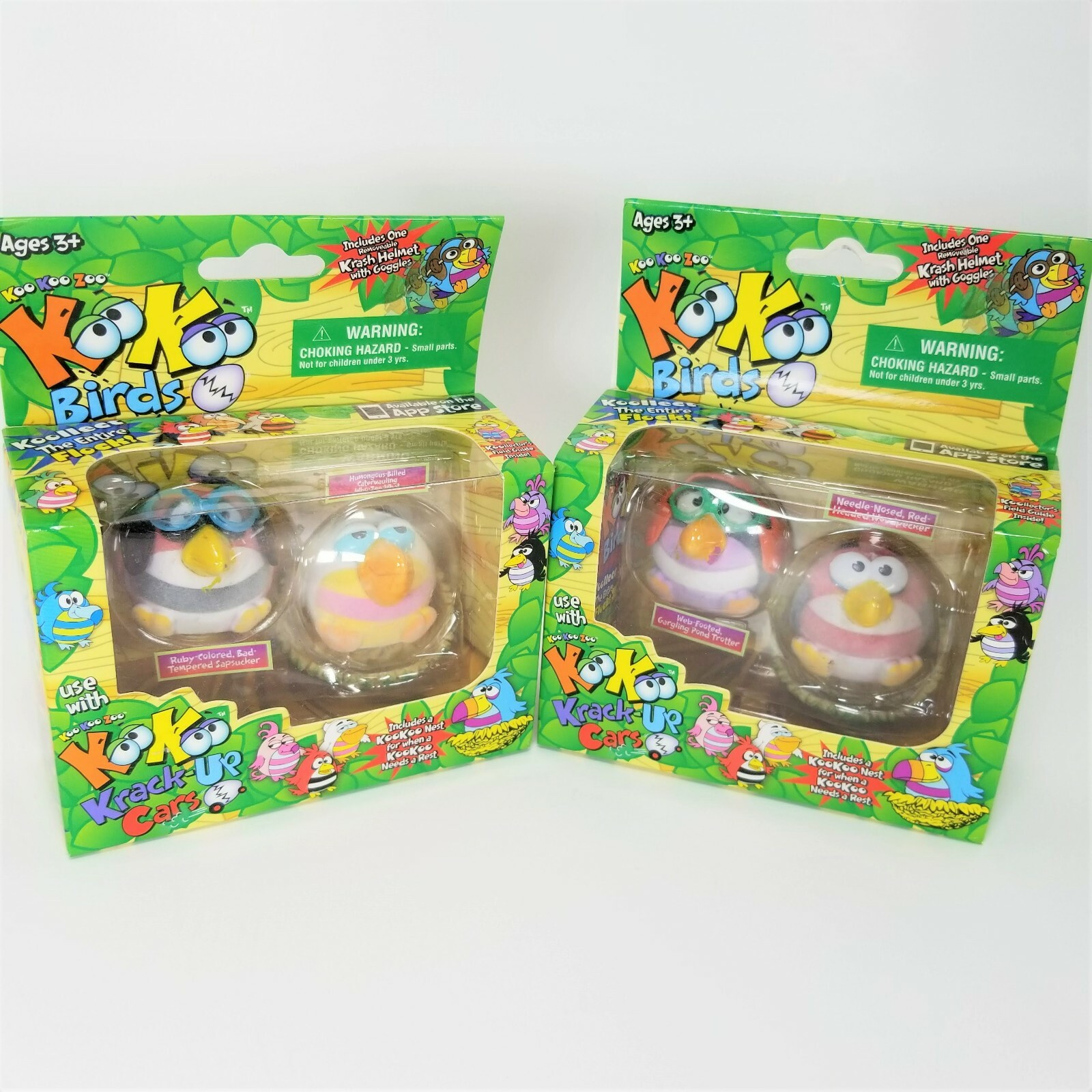 Koo Koo Zoo KooKoo Flocked Birds LOT OF 2 2-Packs 4 Birds Total Jay at ...