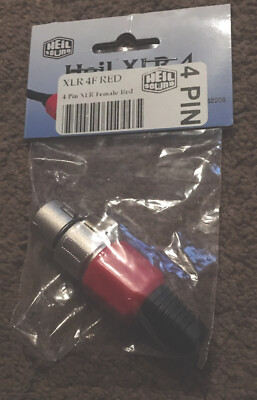 HEIL Sound XLR4F CABLE MOUNT 4-pin FEMALE Red XLR CONNECTOR | eBay