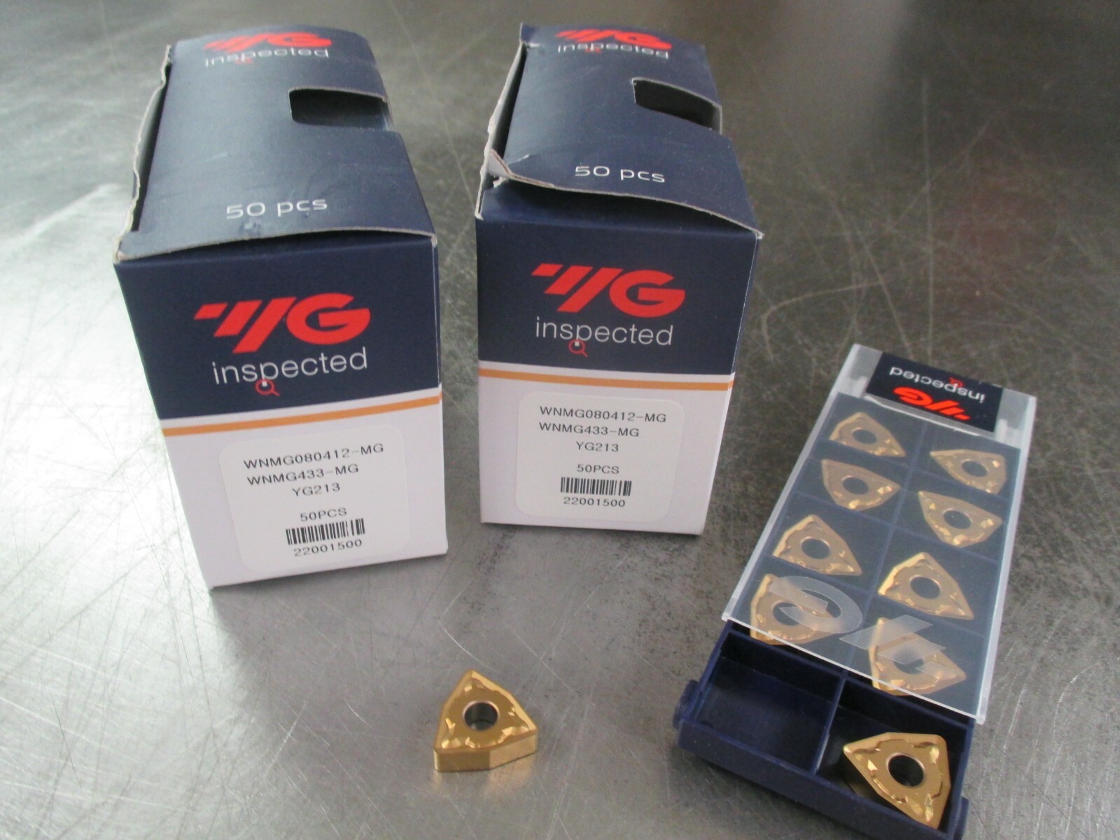 NEW YG-1 WNMG433-MG Trigon Turning Inserts Stainless & Soft Steel Grade ...