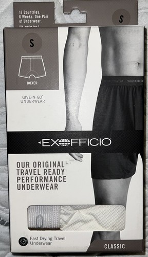 ExOfficio Men's Give-N-Go Boxer White Small New In Box | eBay