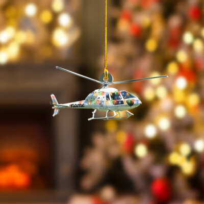 Personalized helicopter Ornaments for Christmas Tree, helicopter ...