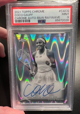 2021 Topps Chrome Coco Gauff AUTO #1/5 RayWave RC PSA 9 Mint 🔥 1/1 ebay ...