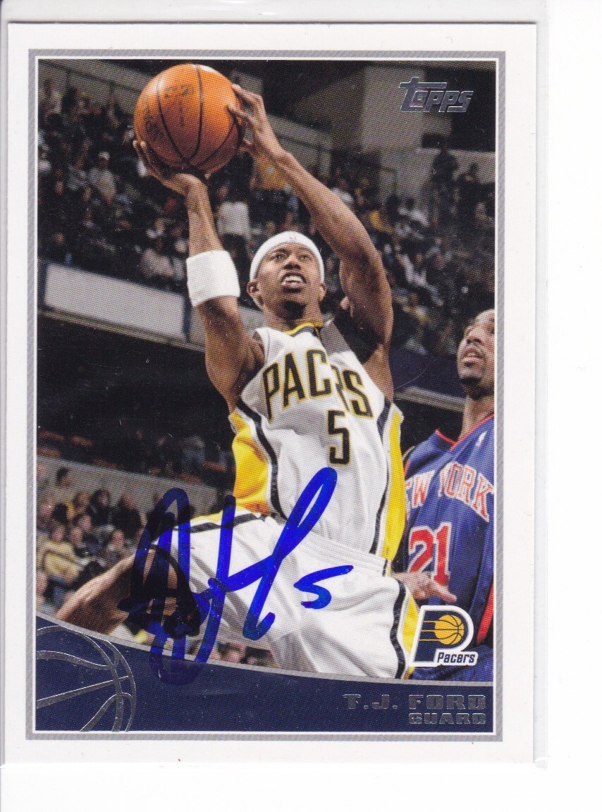 T.J. FORD SIGNED 2009-10 TOPPS BASKETBALL NO.105 CARD AUTOGRAPH COA | eBay