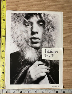 Mick Jagger Rolling Stones Headshot In Fur 2008 Magazine Photograph | eBay