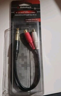 Radio Shack 42-2546 9-Inch Shielded Y-Adapter Audio Cable ~ NEW | eBay
