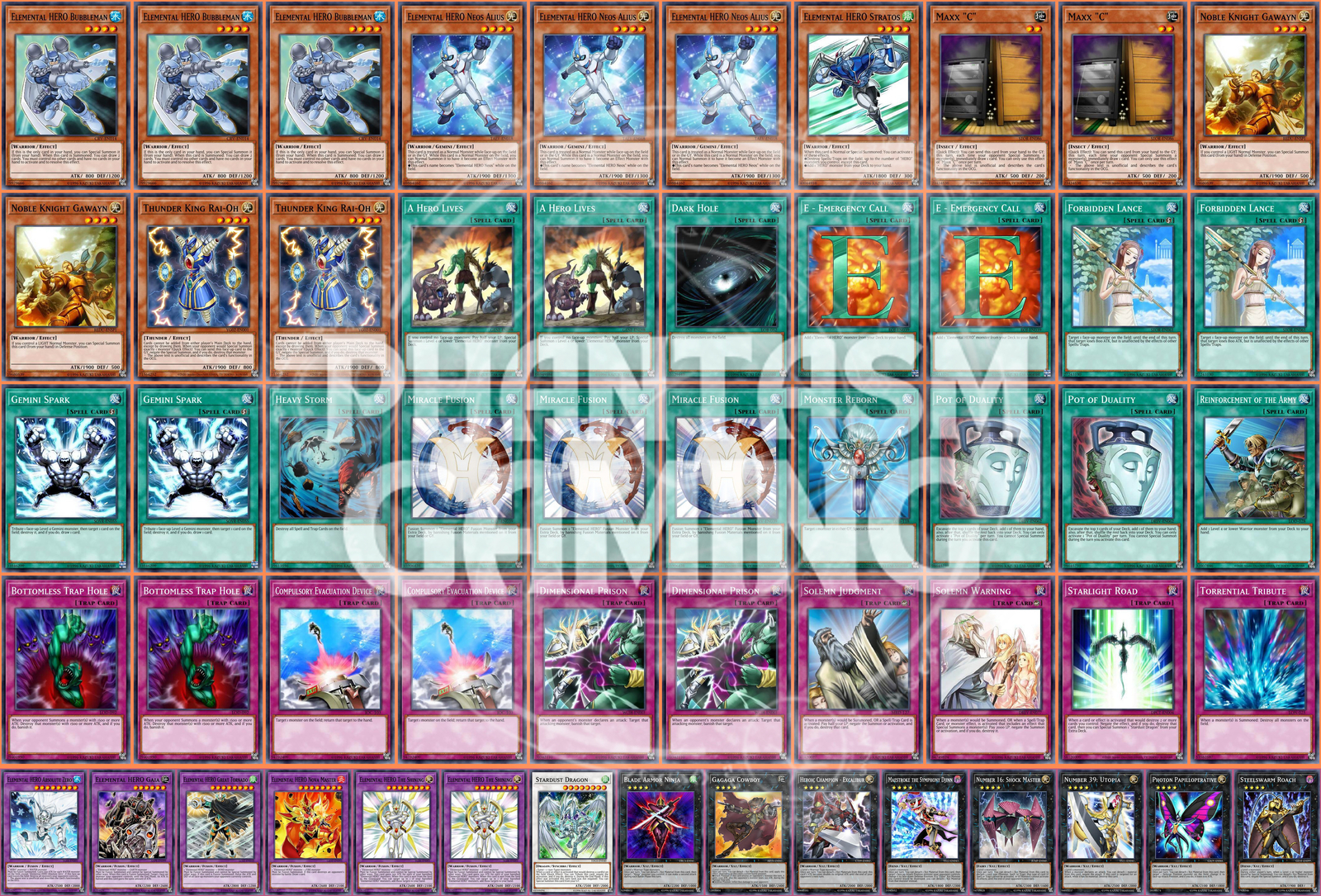 Hero Beat Deck Gagaga Cowboy Absolute Zero Gaia Great Tornado Yugioh | eBay