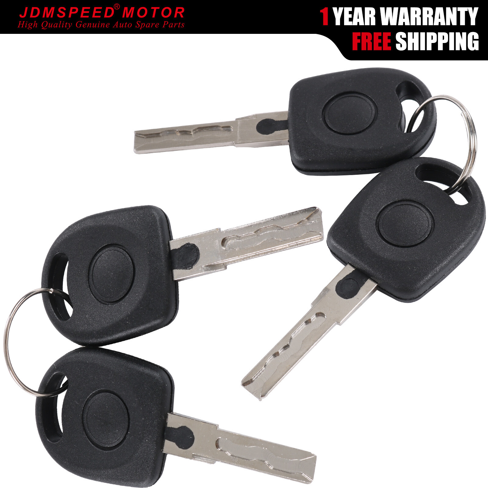 Front Left Right Door Lock Barrel Lockset 2 Key Fit VW Golf Mk4 Skoda ...