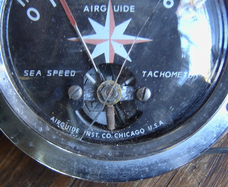Vintage Airguide Tachometer & Sending Unit ~Hot Rod Drag Boat Racing ...