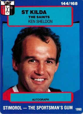 1990 ST KILDA SAINTS AFL Card KEN SHELDON Scanlens | eBay