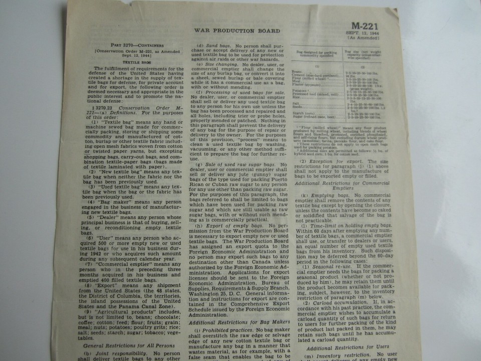 Old Vintage 1944 - MILLHISER BAG CO. - Richmond VA. - Letterhead ...