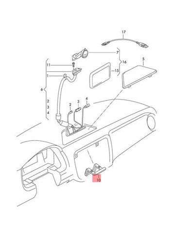 Genuine Retaining Bracket VW SEAT SKODA Up! E-Up! Mii Citigo 1S0857269A ...