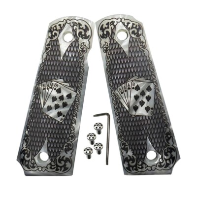 1911 Grips Custom Gun Grips 1911 Full Size Grips Engraved Dead man ...