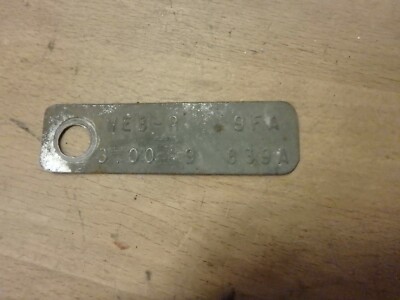 FORD 9 INCH 3.00 REAR END OPEN DIFFERENTIAL ID TAG | eBay