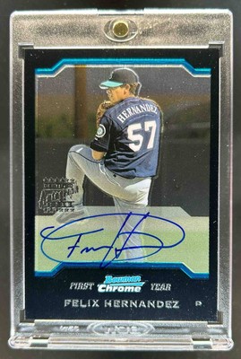 2004 Bowman Chrome Felix Hernandez Rookie Auto RC #345 Mariners | eBay