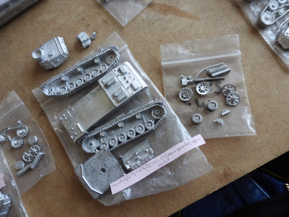 1/72 20mm wargaming metal model tanks kits x5 , WW2 German Panzers ...