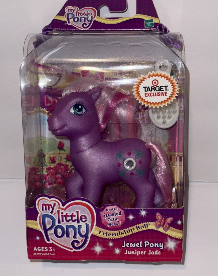 NEW My Little Pony Friendship Ball Jewel JUNIPER JADE Purple Pink White ...