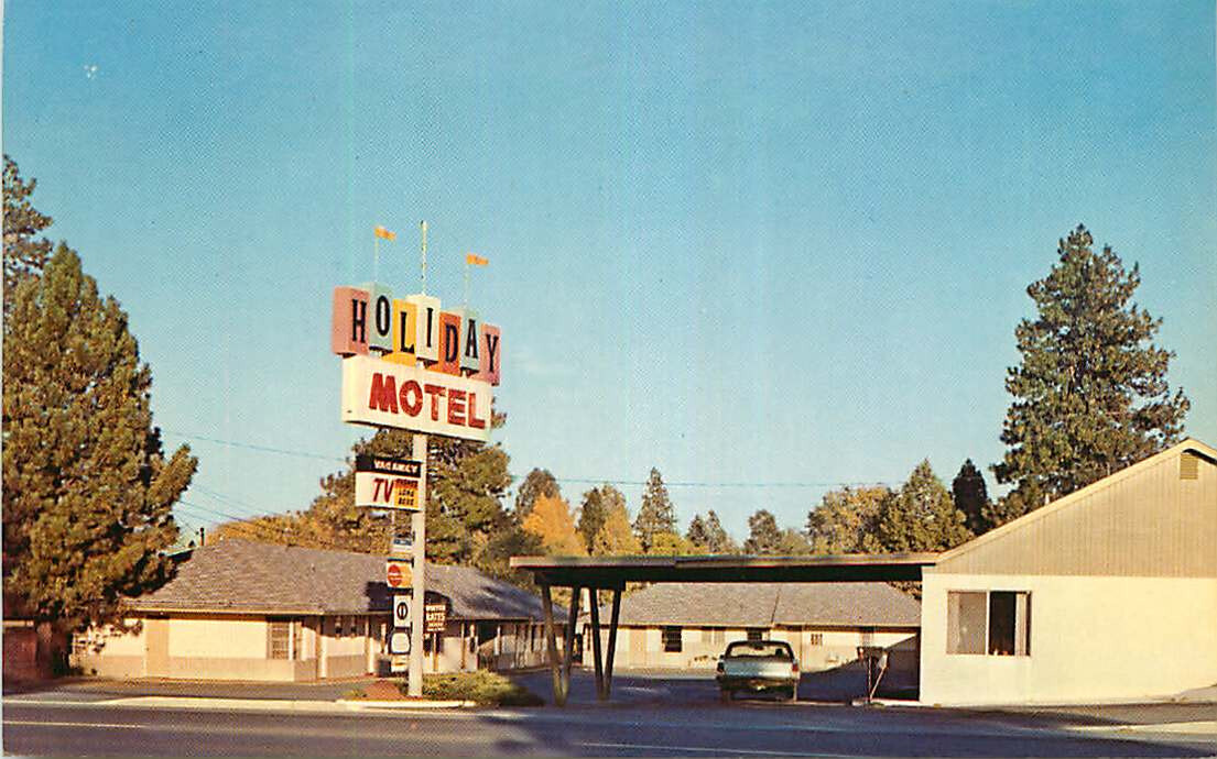 Roadside Postcard Holiday Motel, Bend, Oregon - circa 1960s | eBay