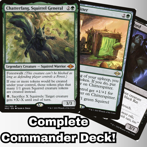 MTG Commander EDH Deck Chatterfang, Squirrel General 100 Cards Squirrel Tokens | eBay