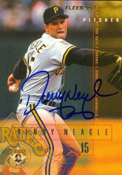 Denny Neagle autographed Baseball Card (Pittsburgh Pirates) 1995 Fleer ...