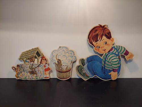 Vtg 50s Nursery Childs Wall Art By The Zadek Feldstein Co Jack & Jill ...